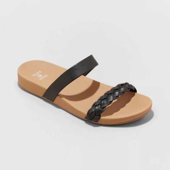 Shade & Shore | Shoes | Womens Dani Slide Sandals Black Shade Shore ...